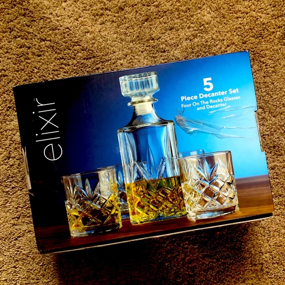 Dining | Decanter And Whiskey Glass Bar Set | Poshmark